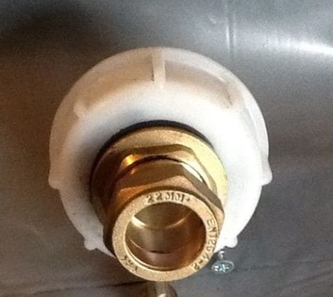 22mm Speedfit Blue Brass Alkathene Connector | WVT04 - Wear Valley Tanks